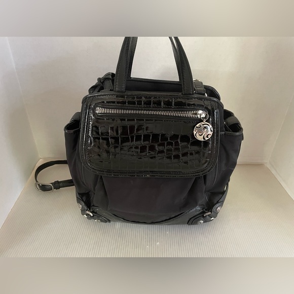 Brighton | Bags | Rare Brighton Collectables Bennett Black Vinyl ...